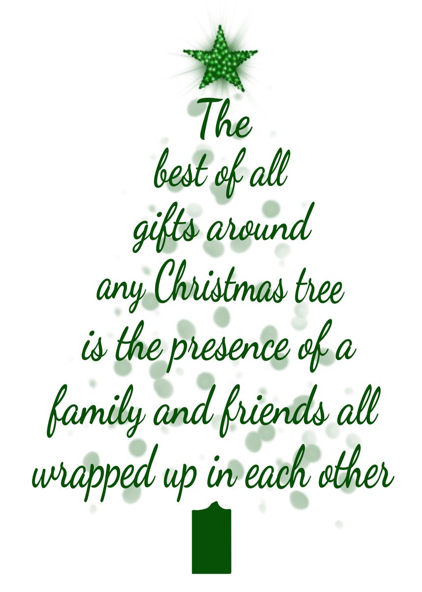 'Christmas Tree Quote' Poster, picture, metal print, paint by Anam ...