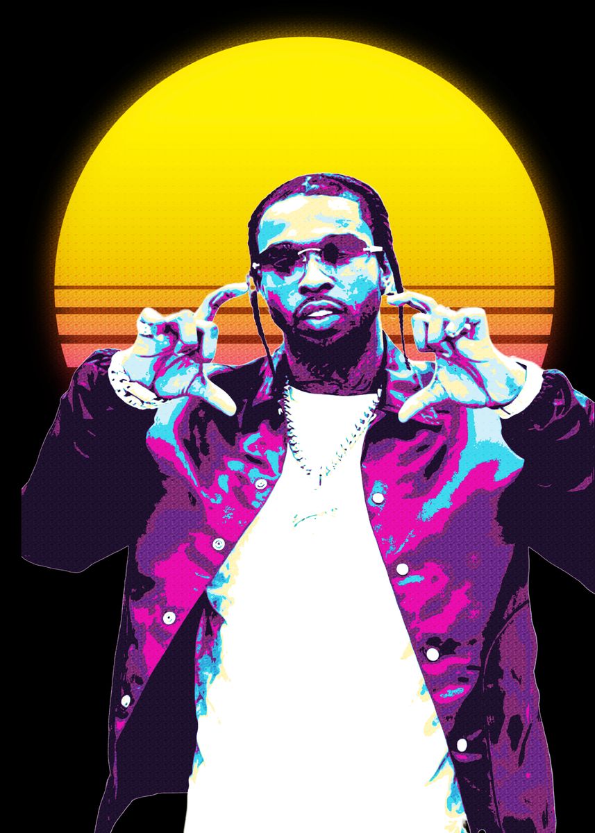 'pop smoke Pop Art Rapper' Poster, picture, metal print, paint by ron ...