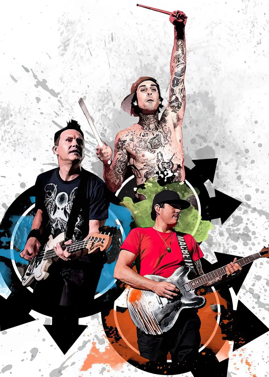 'Blink-182 Band Poster' Poster, picture, metal print, paint by Rizquna ...