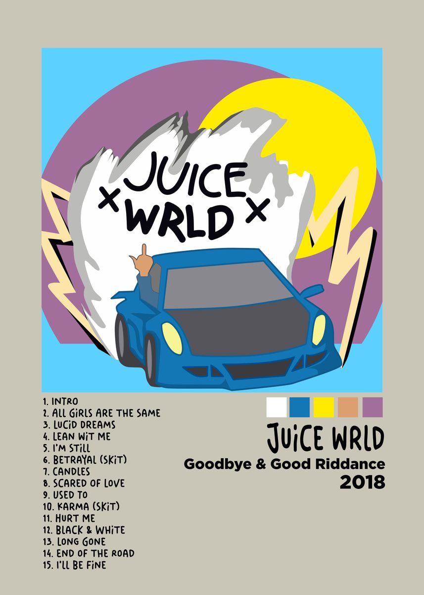 'Juice WRLD Album Cover' Poster, picture, metal print, paint by alesha ...