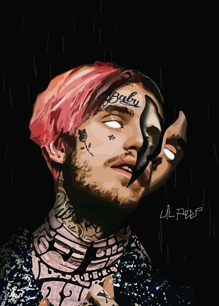 'Lil Peep Digital Art' Poster, picture, metal print, paint by ...