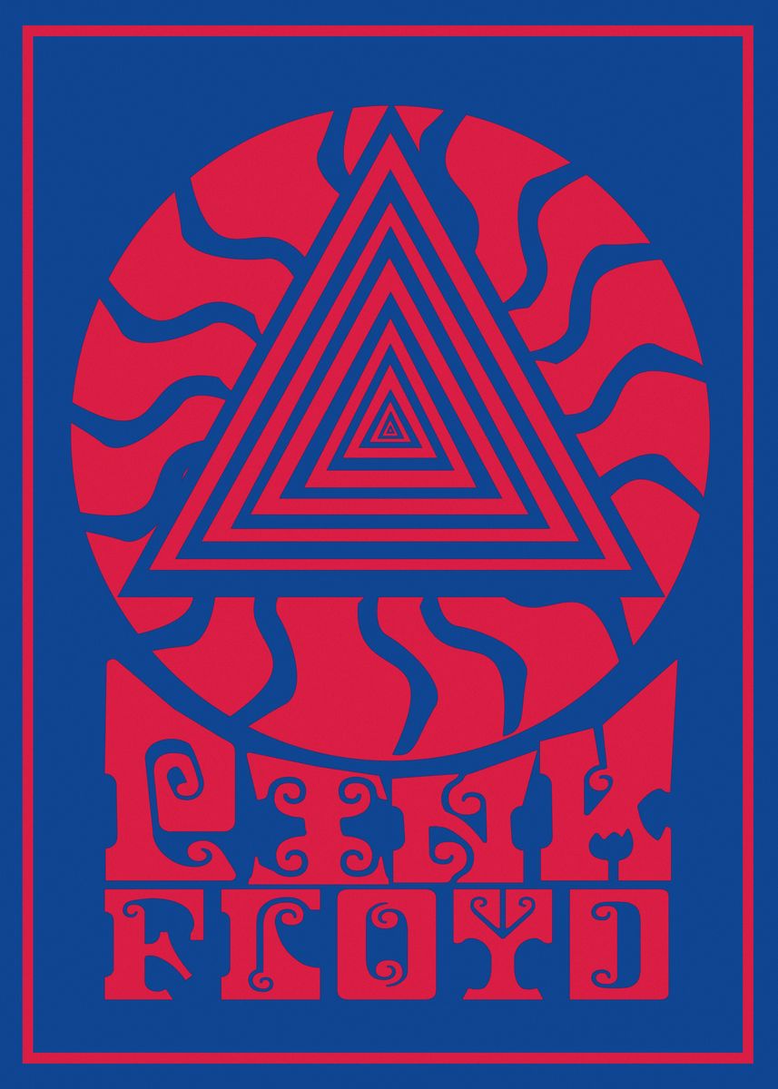 'Triagle Psychedelic Poster' Poster, picture, metal print, paint by ...