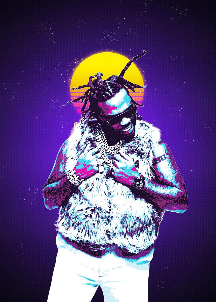 'Retro Rapper Portrait' Poster, picture, metal print, paint by ron art ...