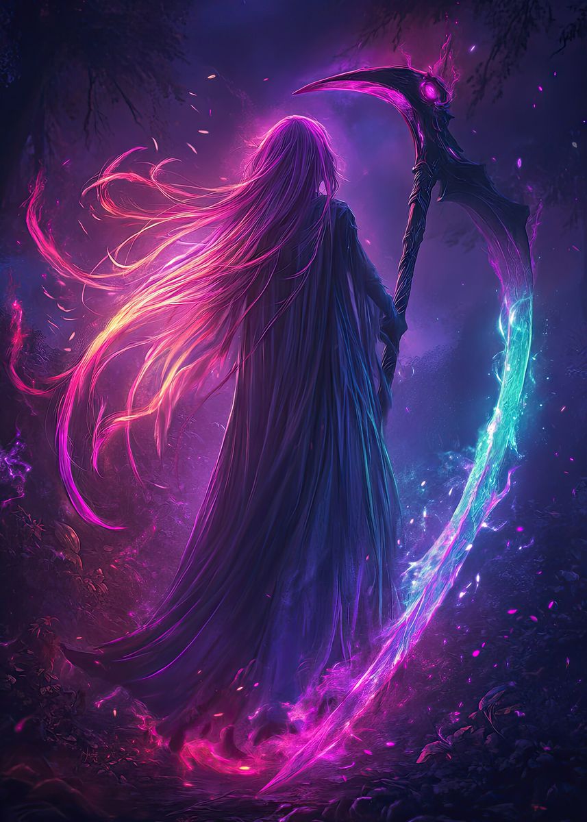 'Dark Fantasy Reaper' Poster, picture, metal print, paint by Senja ...