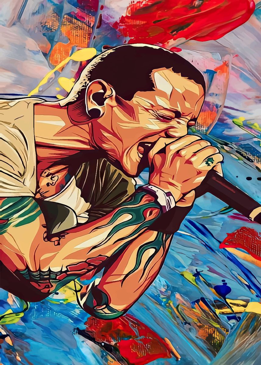 'Chester Bennington Art Print' Poster, picture, metal print, paint by ...