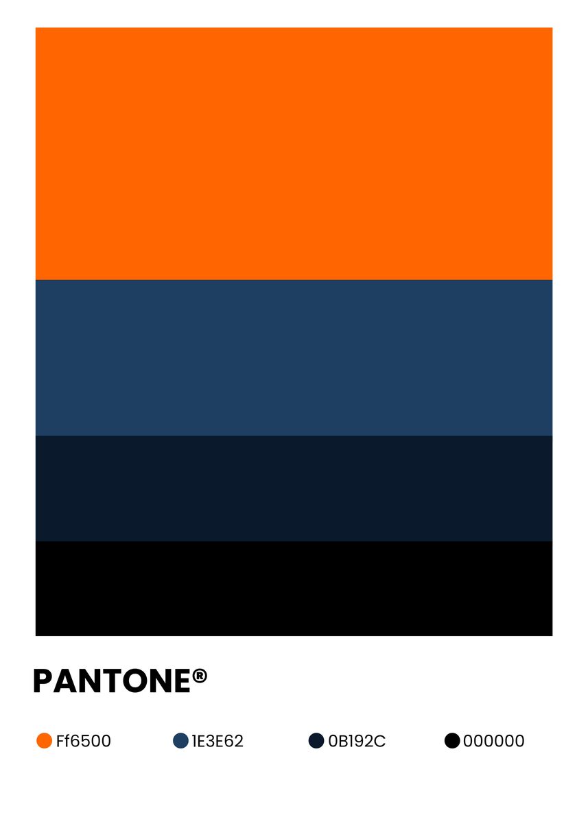 'Pantone Color Palette' Poster, picture, metal print, paint by Top ...
