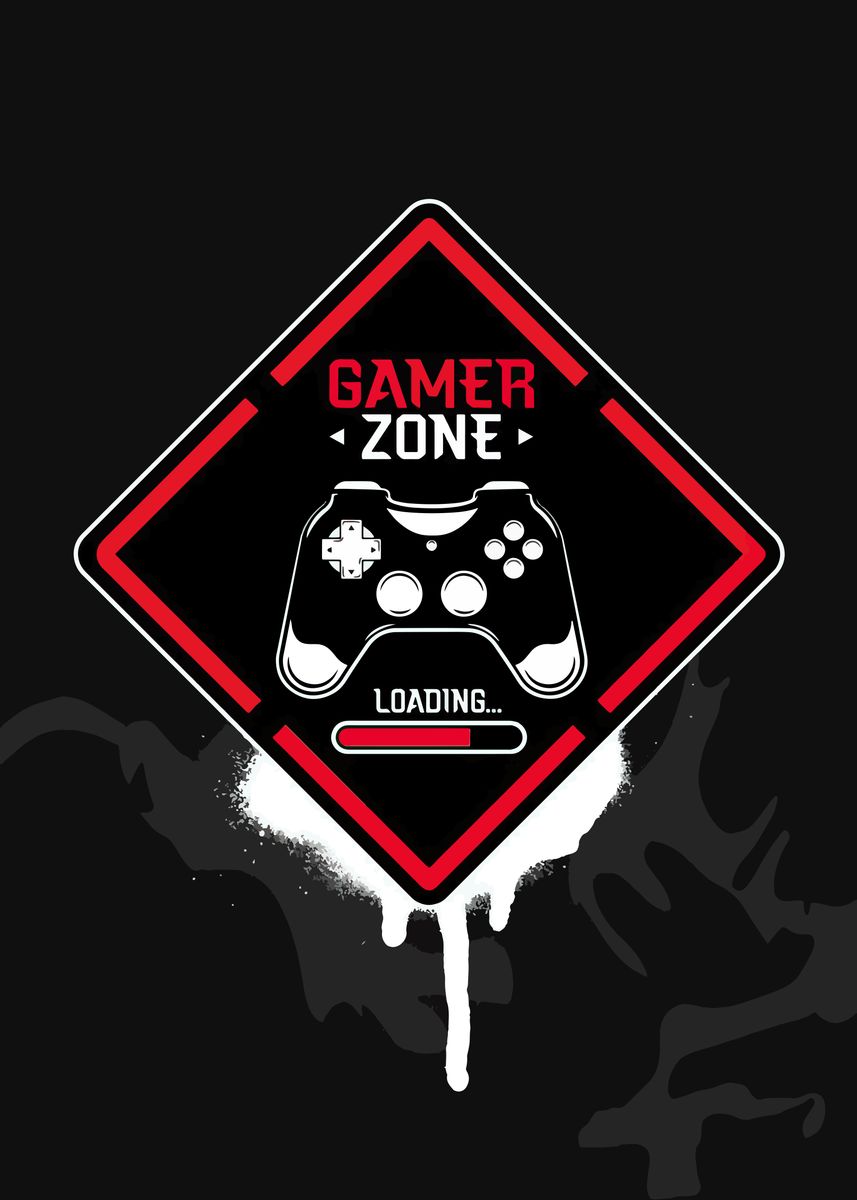 'Gamer Zone Loading' Poster, picture, metal print, paint by Asy Family ...