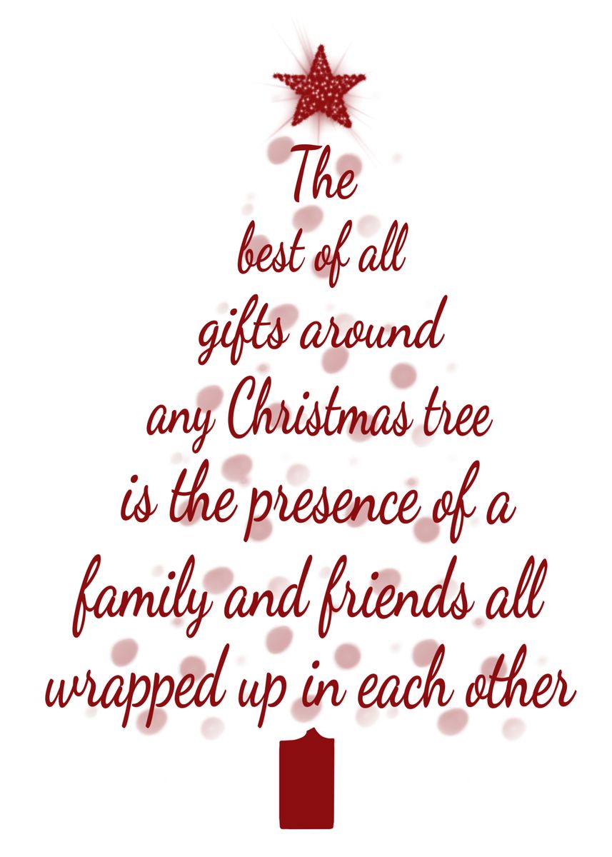 'Christmas Tree Quote' Poster, picture, metal print, paint by Anam ...