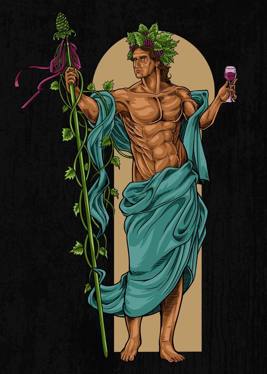 'Dionysus Greek God of Wine' Poster, picture, metal print, paint by ...