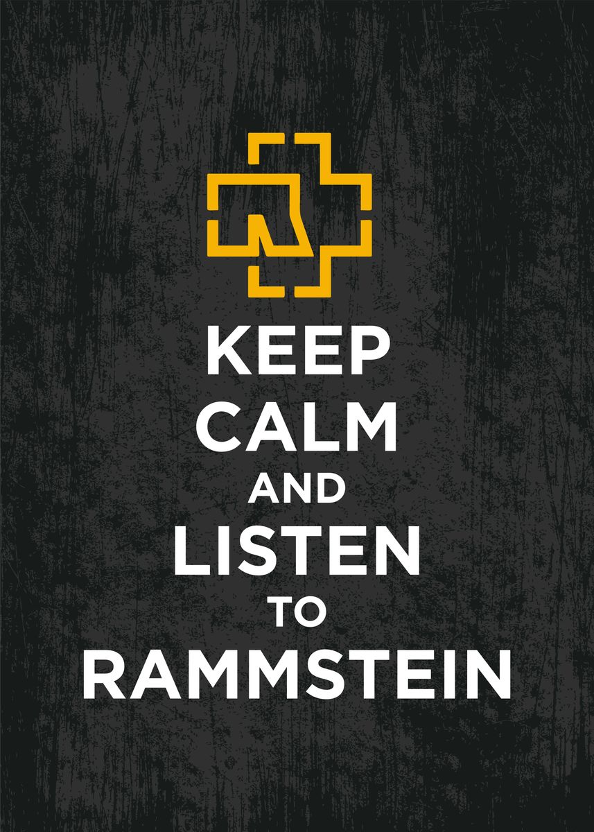 'Rammstein Keep Calm Poster' Poster, picture, metal print, paint by ...