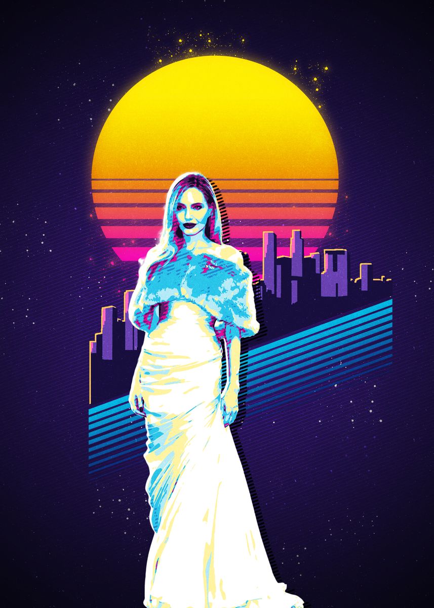 'angelina jolie' Poster, picture, metal print, paint by Rose Art | Displate