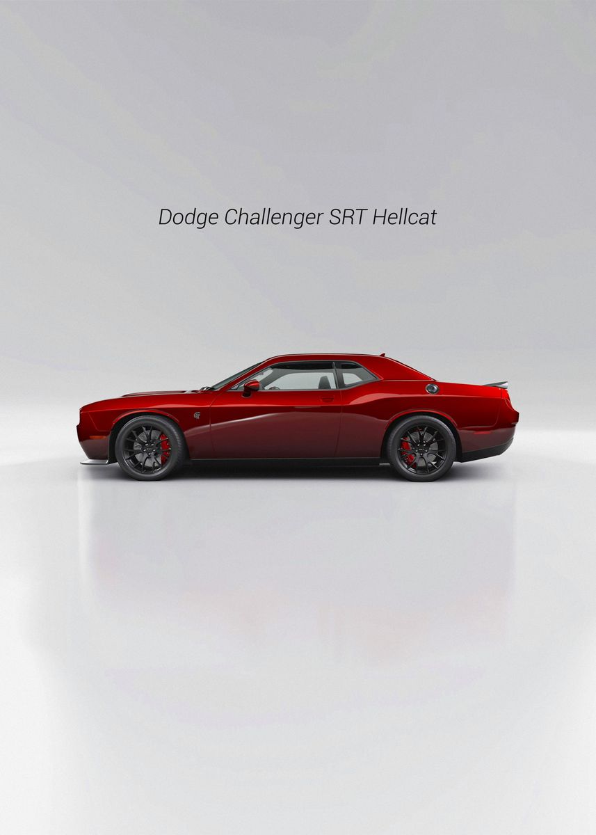 'Dodge Challenger SRT Hellcat' Poster, picture, metal print, paint by ...
