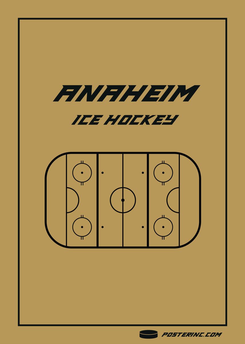 'Anaheim Ice Hockey Rink' Poster, picture, metal print, paint by ...