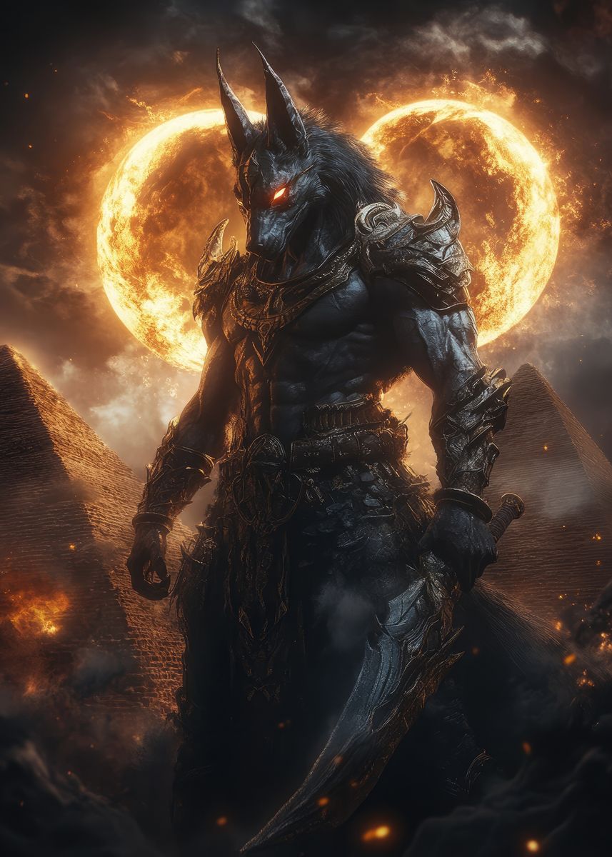 'Anubis The Egyptian God' Poster, picture, metal print, paint by Kimora ...