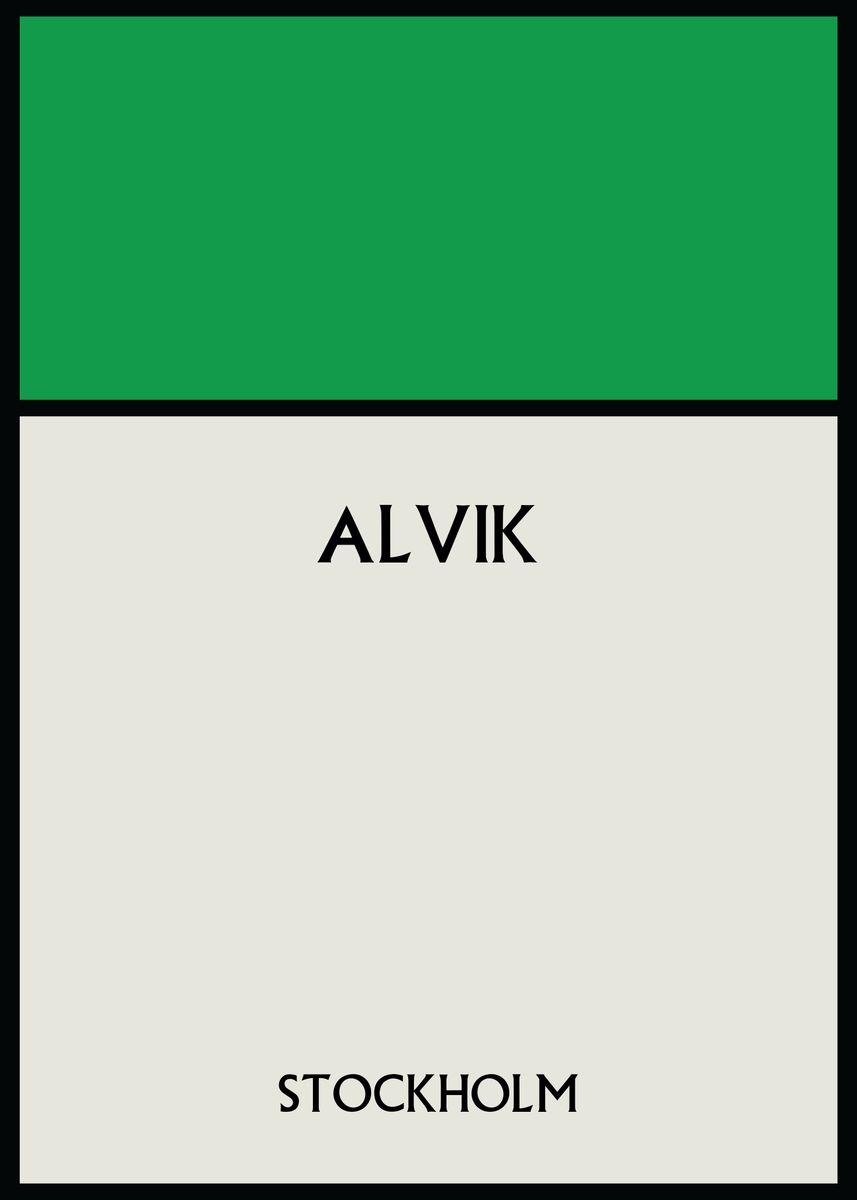 'Alvik Stockholm Poster' Poster, picture, metal print, paint by ...