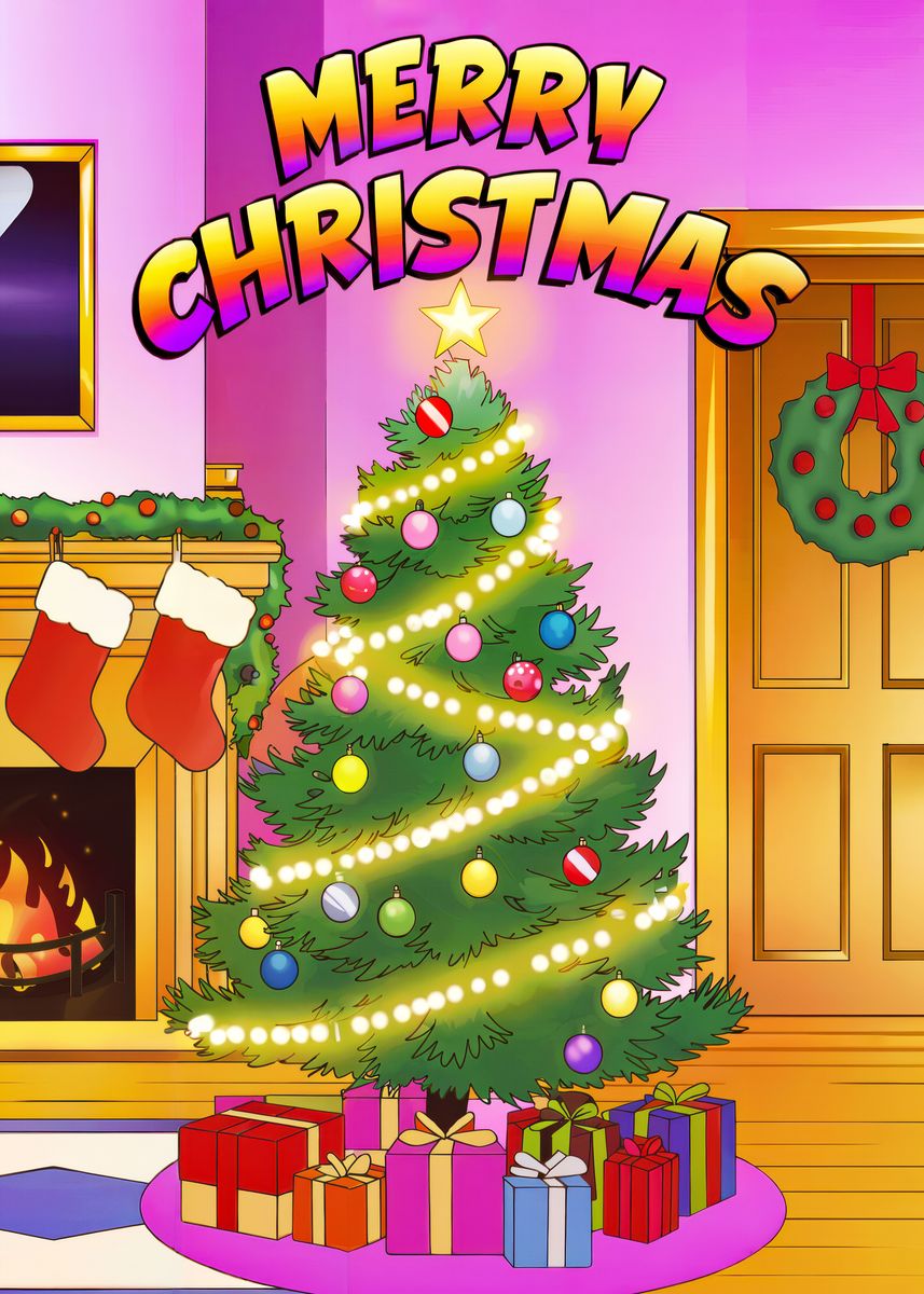 'Christmas Tree Decor' Poster, picture, metal print, paint by Steel ...