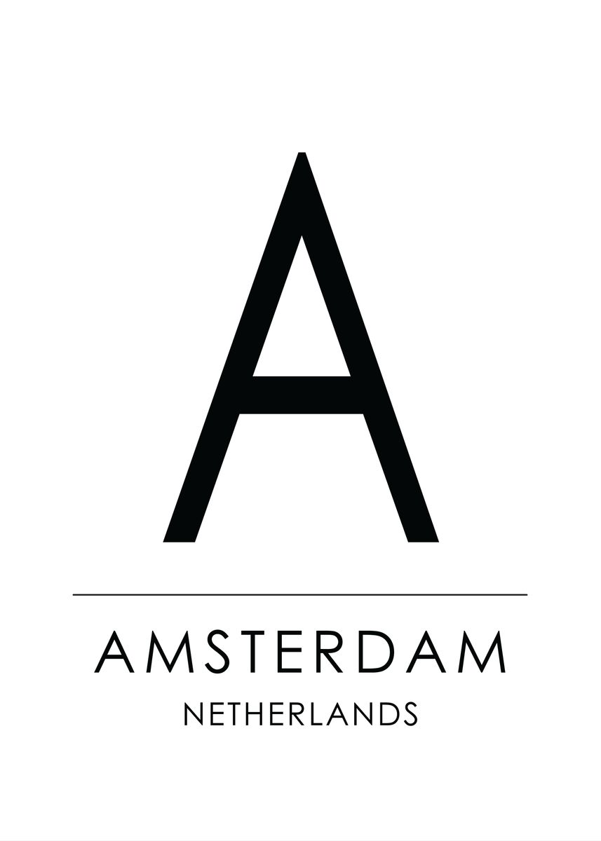 'Amsterdam Typography Print' Poster, picture, metal print, paint by ...