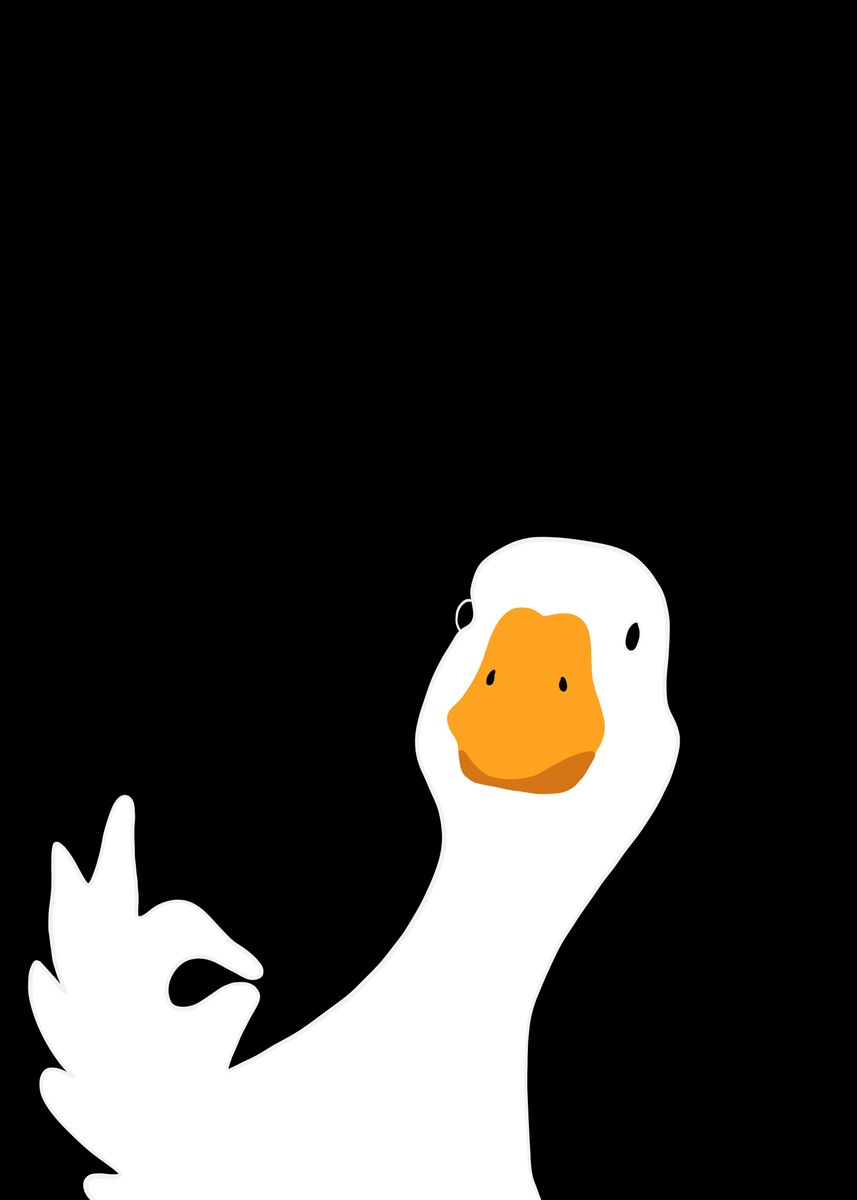 'Goose OK Sign' Poster, picture, metal print, paint by tukang gambar ...