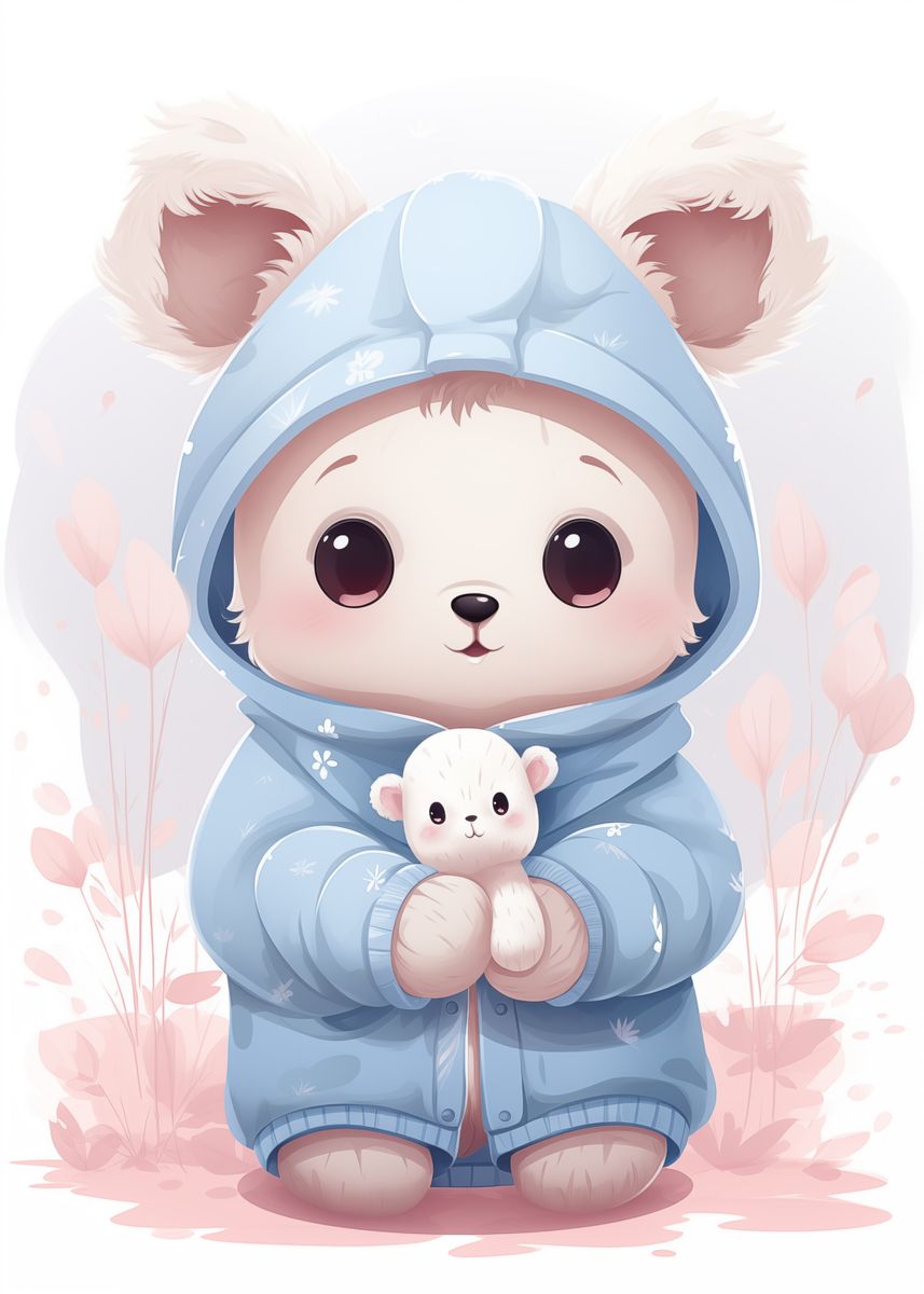 'Cute Bear ' Poster, picture, metal print, paint by | Displate