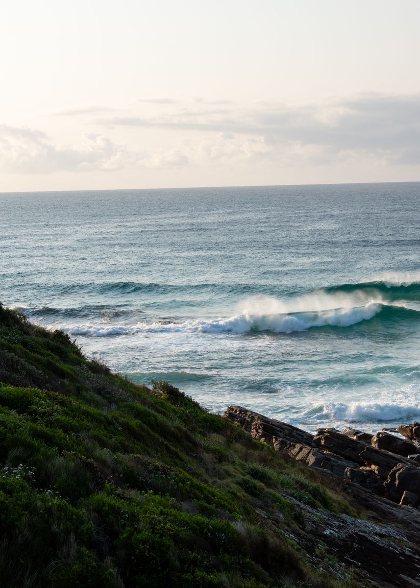 'Crashing Waves' Poster, picture, metal print, paint by Ben | Displate