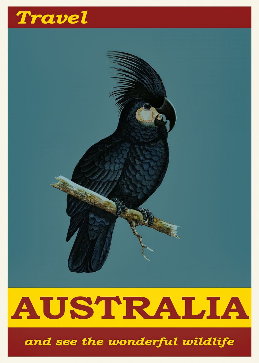 'Australia Travel Poster' Poster, picture, metal print, paint by Steel ...