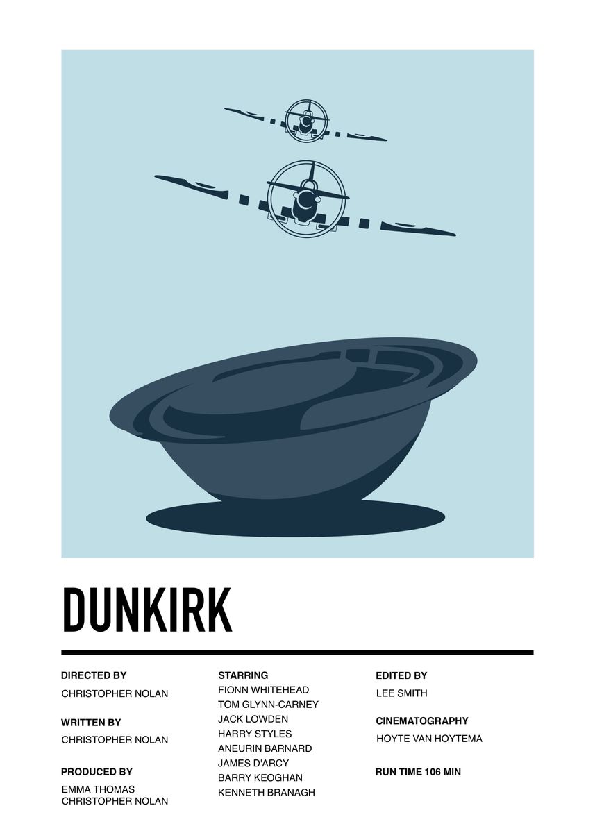 'Dunkirk movie posters' Poster, picture, metal print, paint by Black ...