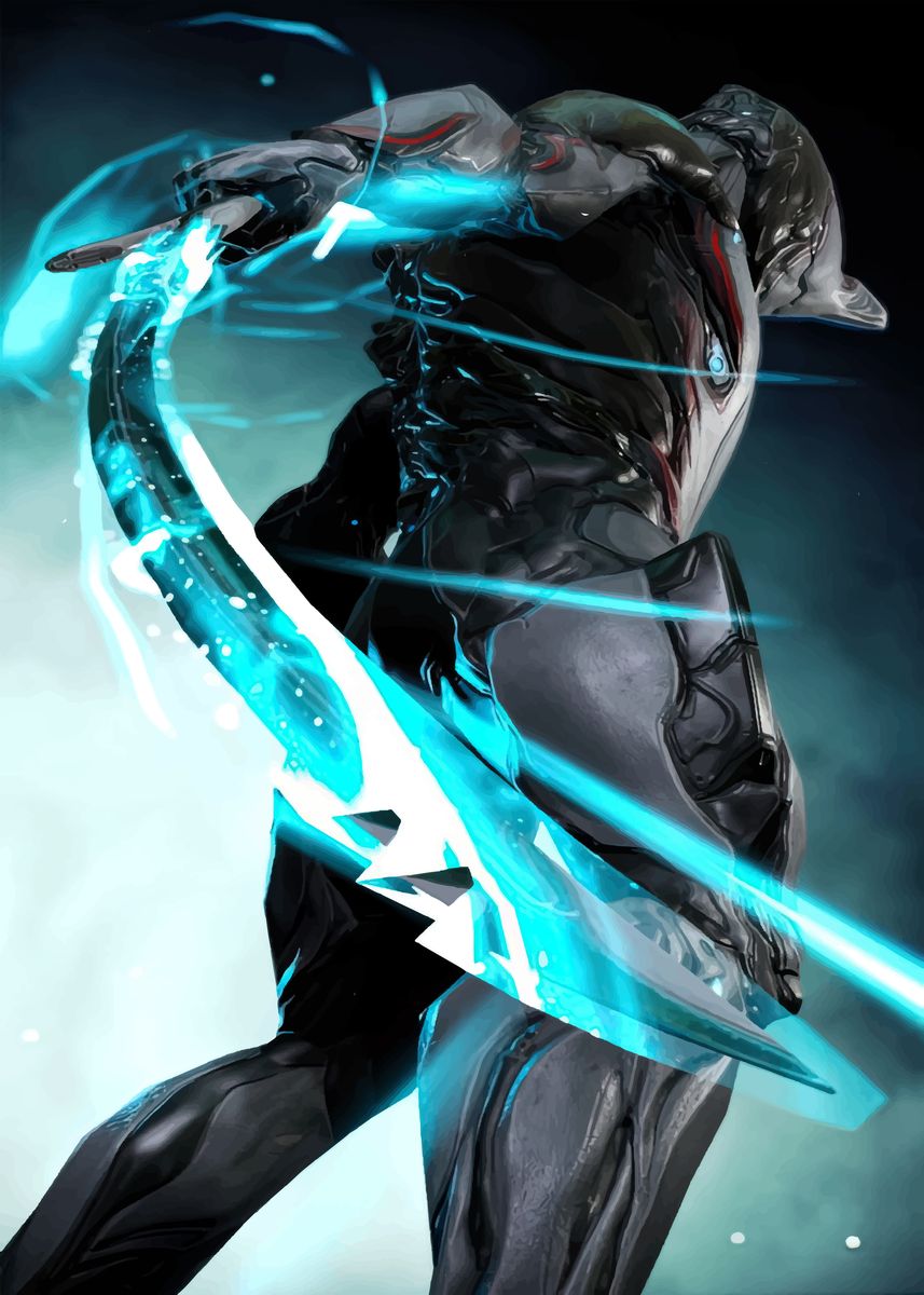 'Warframe Character with Sword' Poster, picture, metal print, paint by ...