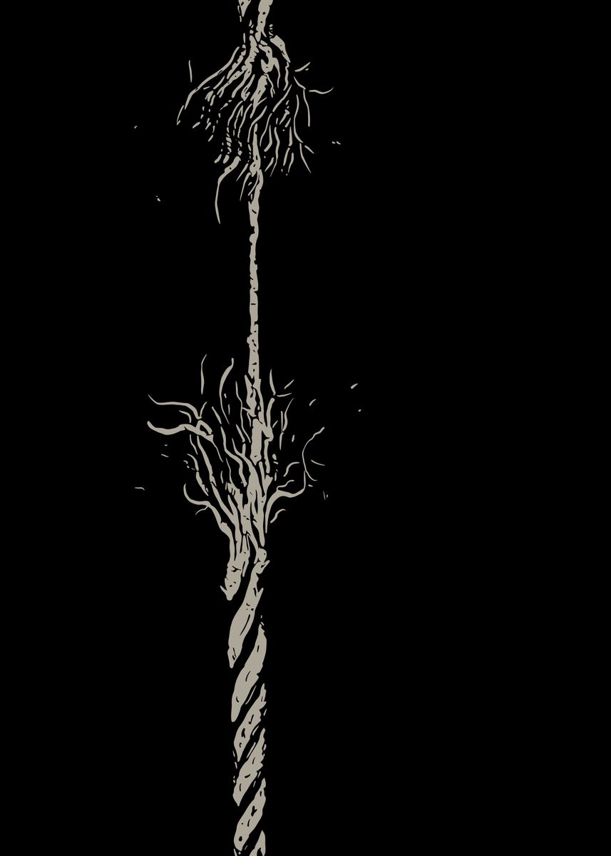 'Broken Rope Illustration' Poster, picture, metal print, paint by ...