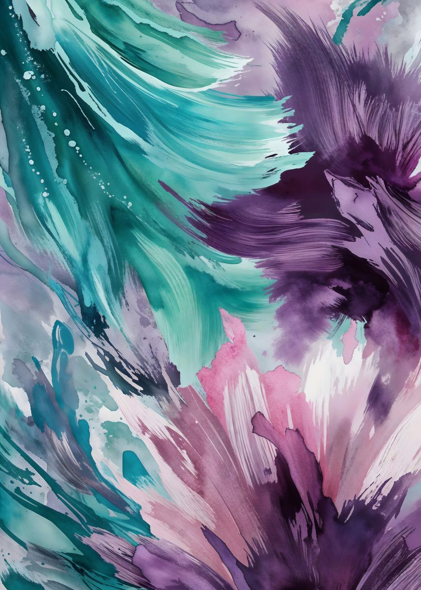 'Abstract Watercolor Painting' Poster, picture, metal print, paint by ...