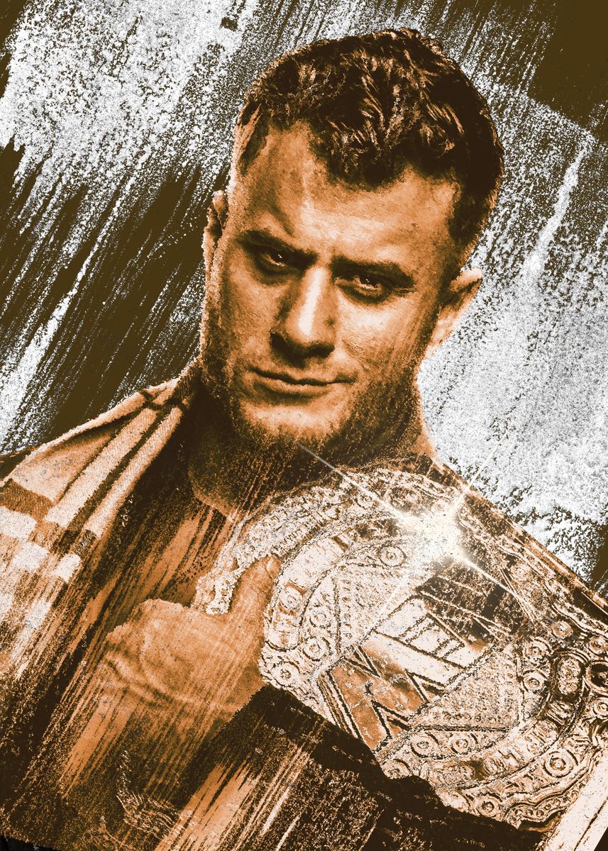 'MJF AEW Champ' Poster, picture, metal print, paint by Ricky Caneso ...