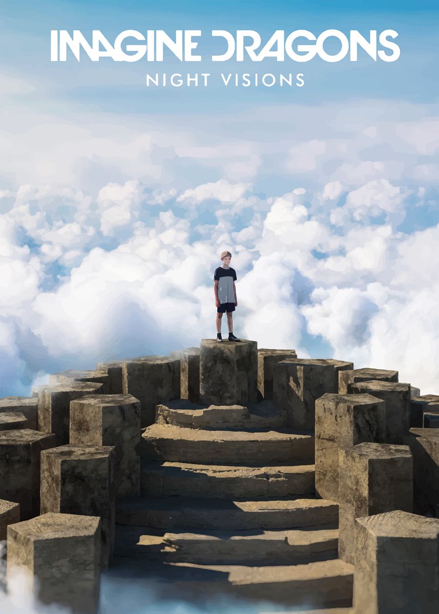 'Imagine Dragons Night Visi' Poster, picture, metal print, paint by ...