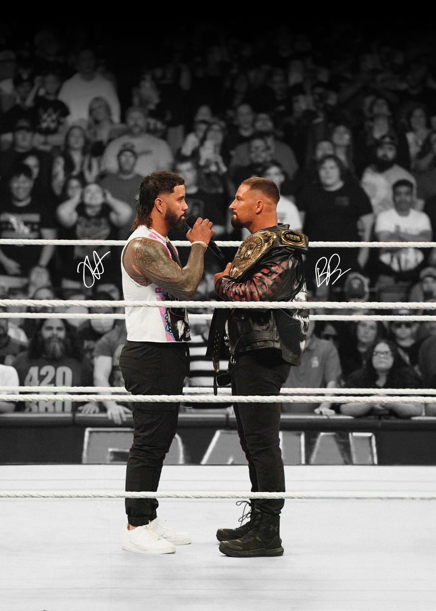 'Jey Uso vs Bron Breakker' Poster, picture, metal print, paint by ken ...