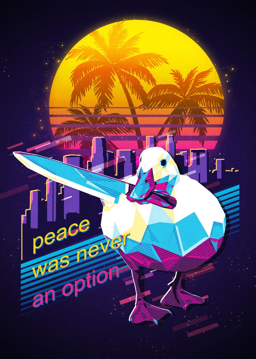 'peace was never an option meme' Poster, picture, metal print, paint by ...