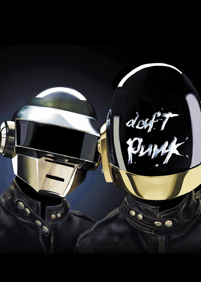 'Daft Punk' Poster, picture, metal print, paint by Tom Jocz | Displate