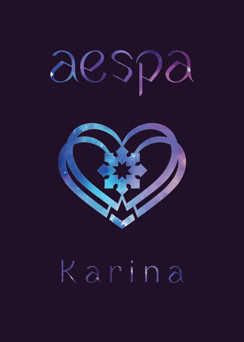 'Aespa Karina Logo' Poster, picture, metal print, paint by floverglow ...