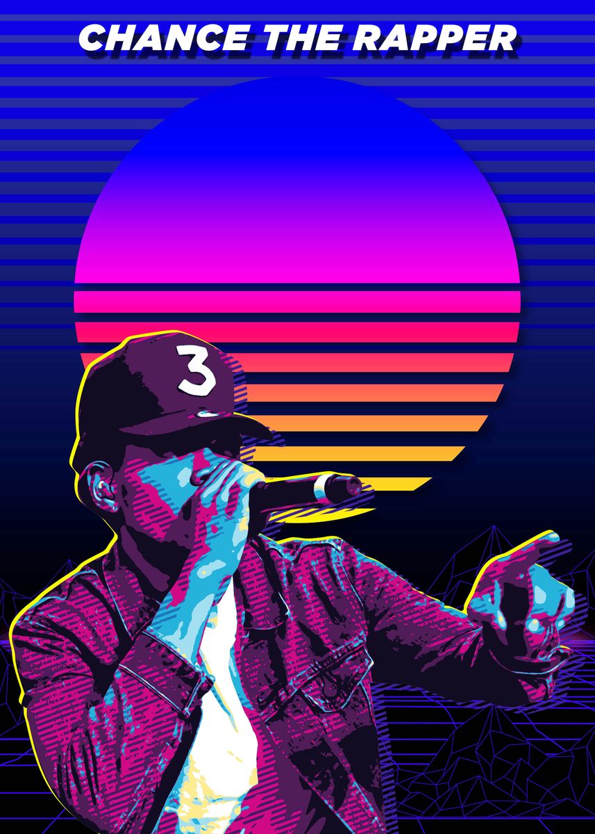 'Chance the Rapper Retro Art' Poster, picture, metal print, paint by ...