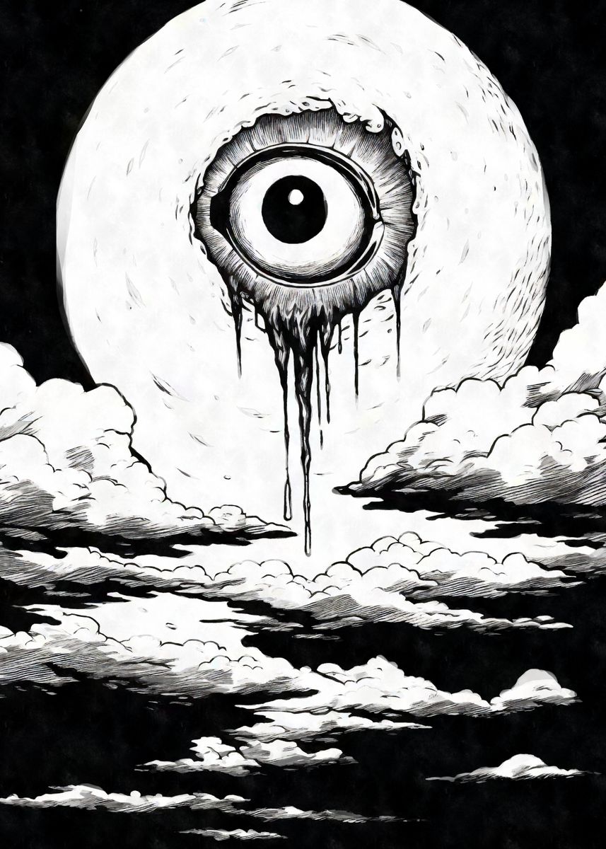 'Eye in the Sky Weirdcore Aesthetics' Poster, picture, metal print ...