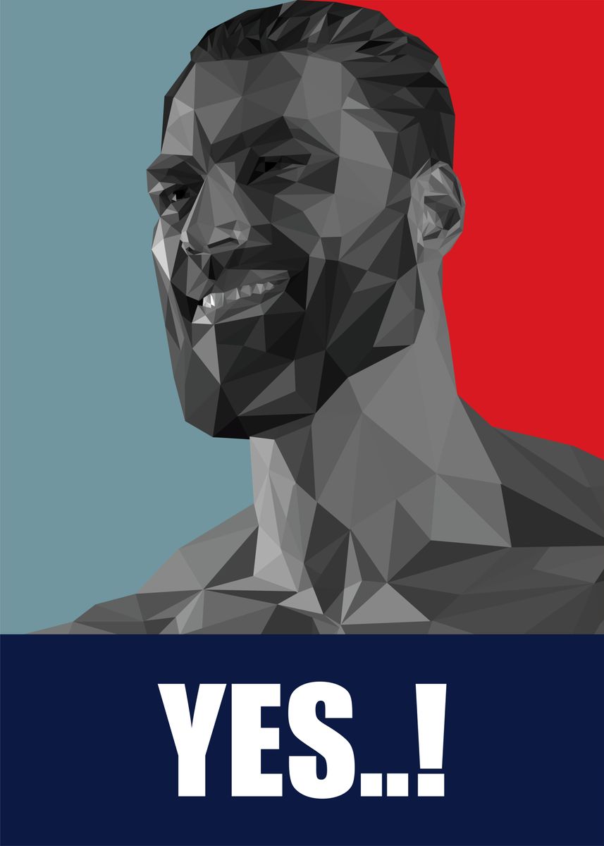 'giga chad meme' Poster, picture, metal print, paint by Exclusive Metal ...