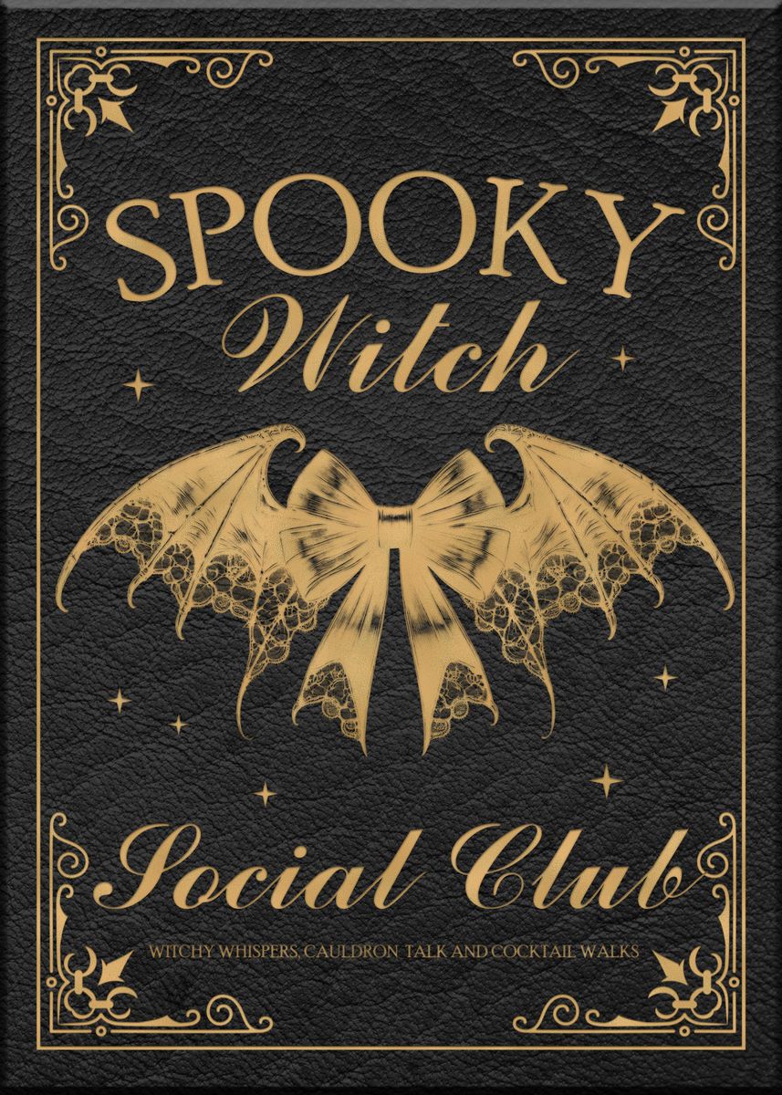 'Spooky Witch Social Club' Poster, picture, metal print, paint by ...
