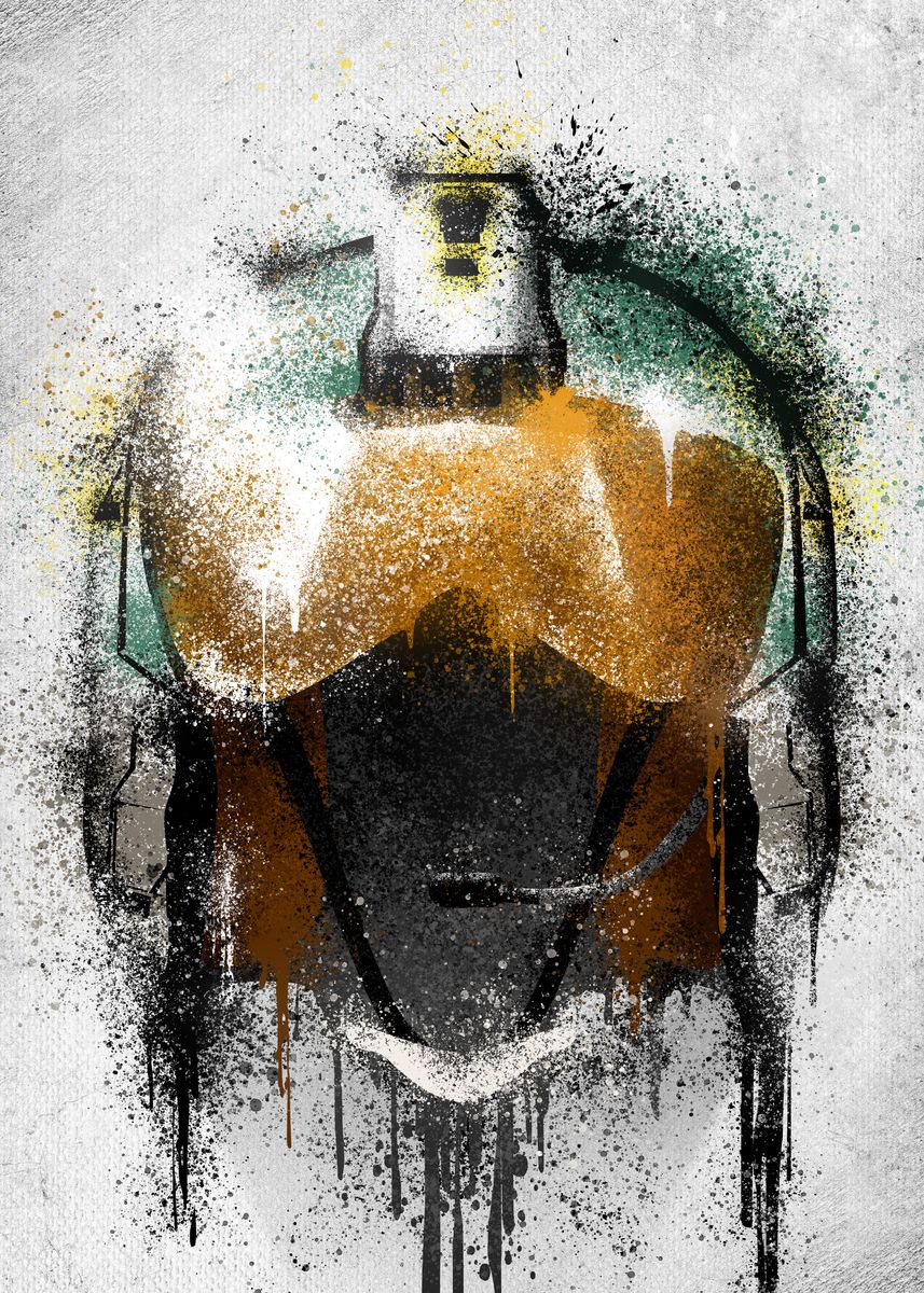 'Wedge Antilles Helmet' Poster, picture, metal print, paint by Star ...