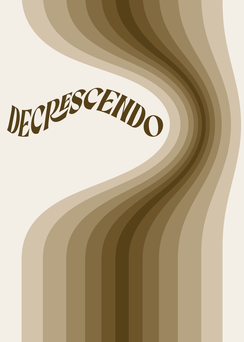 'Decrescendo Retro Art' Poster, picture, metal print, paint by Canelle ...