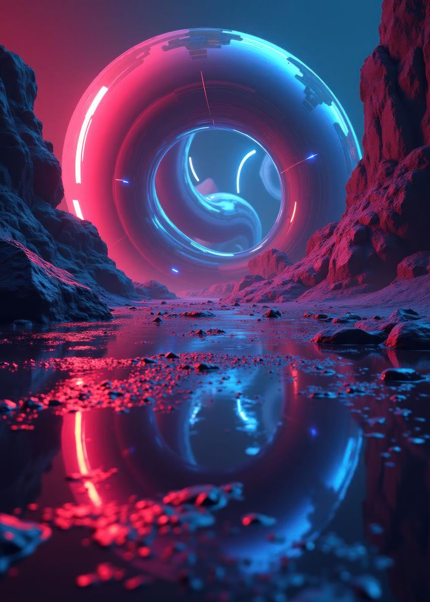 'Reflecting Circle' Poster, picture, metal print, paint by Benjamin ...