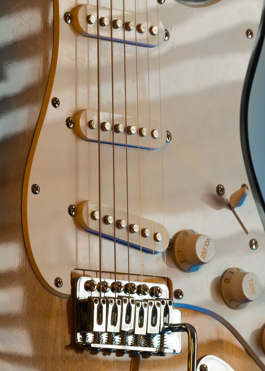 'Electric Guitar Body Close Up' Poster, picture, metal print, paint by Lzqx | Displate