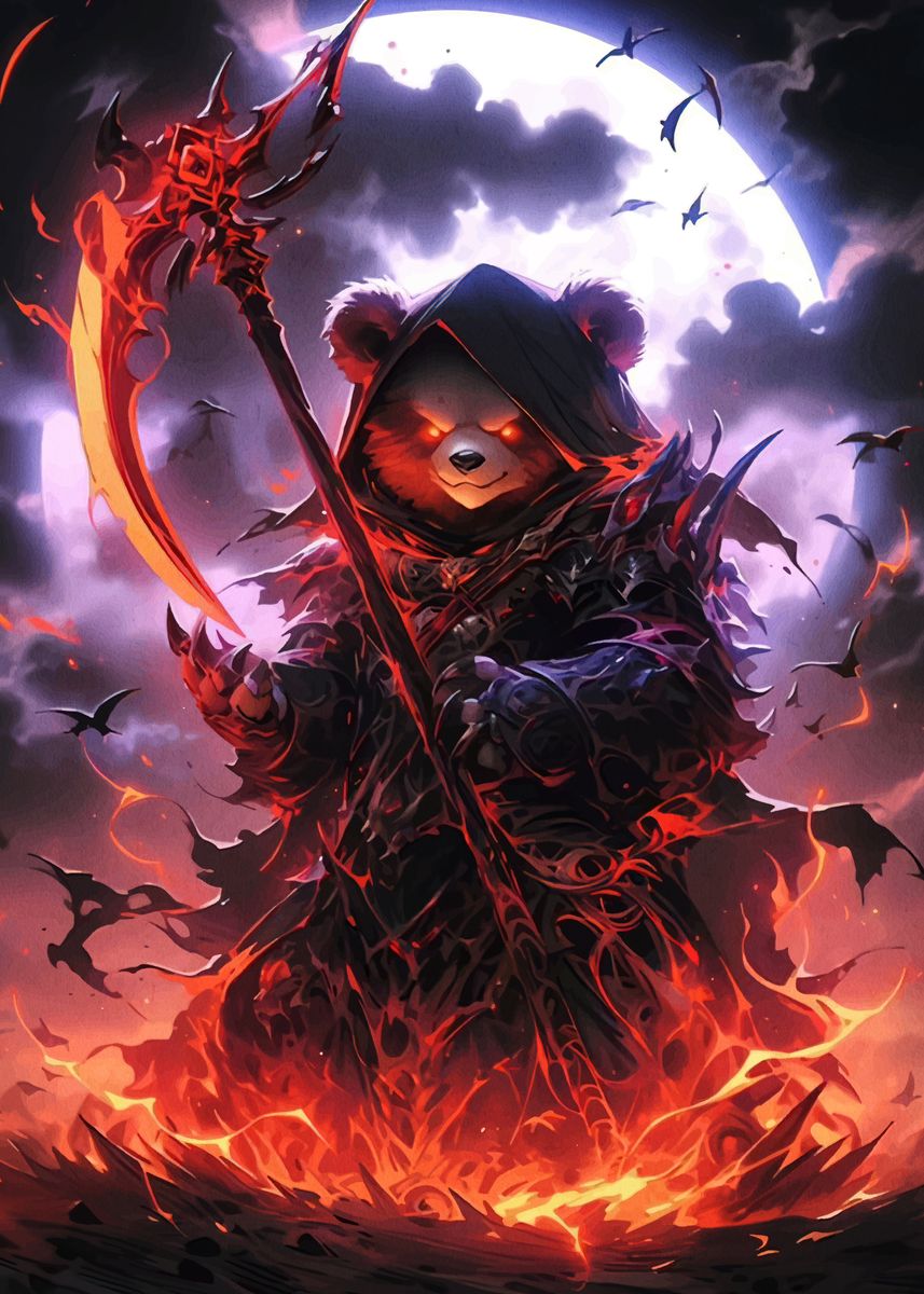 'Dark Bear Reaper' Poster, picture, metal print, paint by Stanley ...