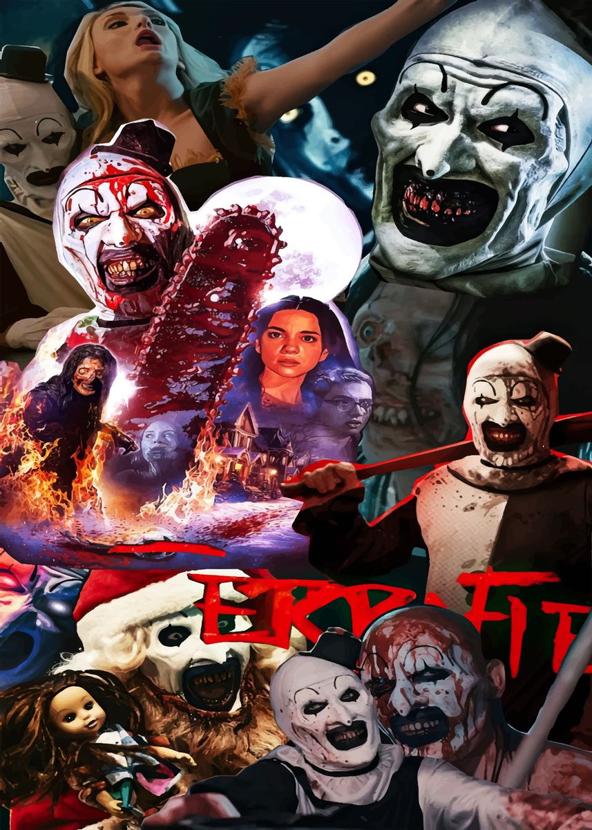 'Horror Movie Collage' Poster, picture, metal print, paint by ...