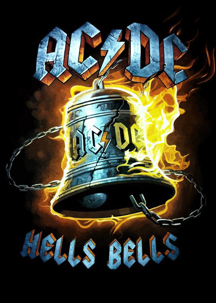 'acdc Hells Bells' Poster, picture, metal print, paint by hellena00 ...