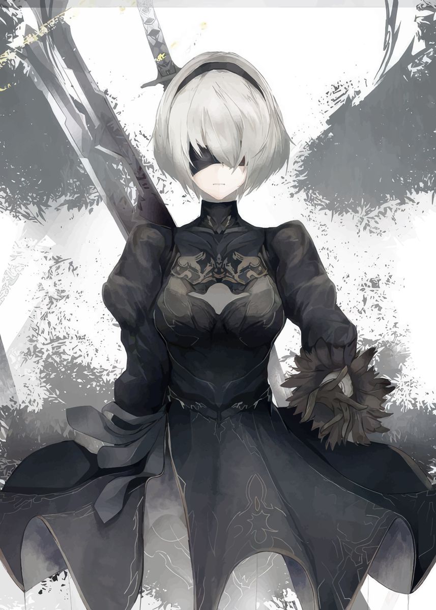 '2B Nier Automata' Poster, picture, metal print, paint by kenjou 20 ...