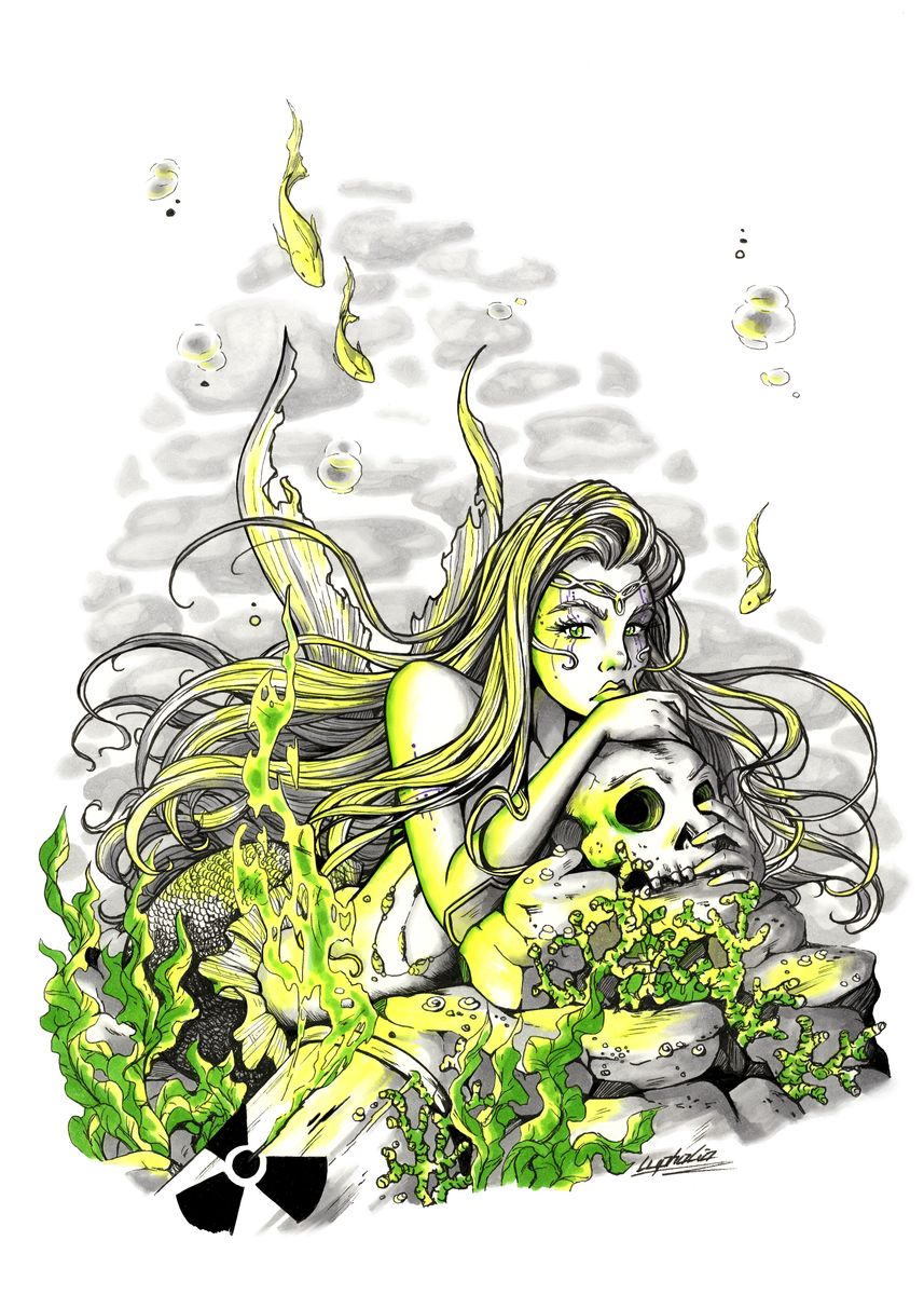 'Radioactive' Poster, picture, metal print, paint by Luphalia | Displate