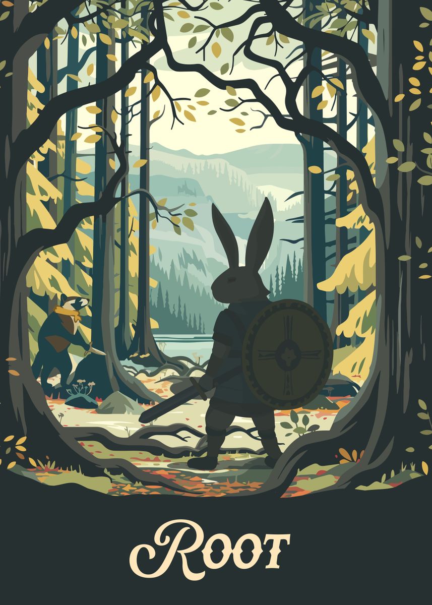 'Root Board Game Inspired Illustration Poster' Poster, picture, metal ...