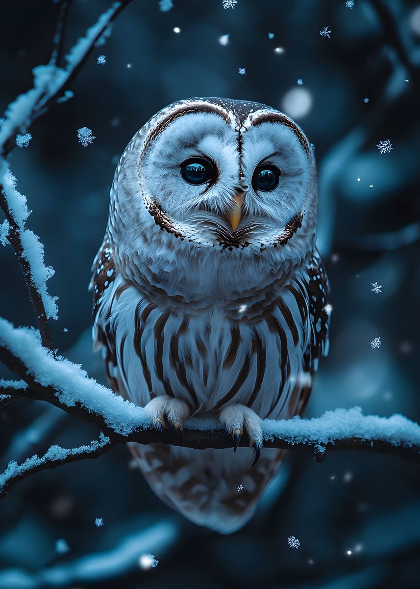 'Snowy Owl Portrait' Poster, picture, metal print, paint by suiiarts ...